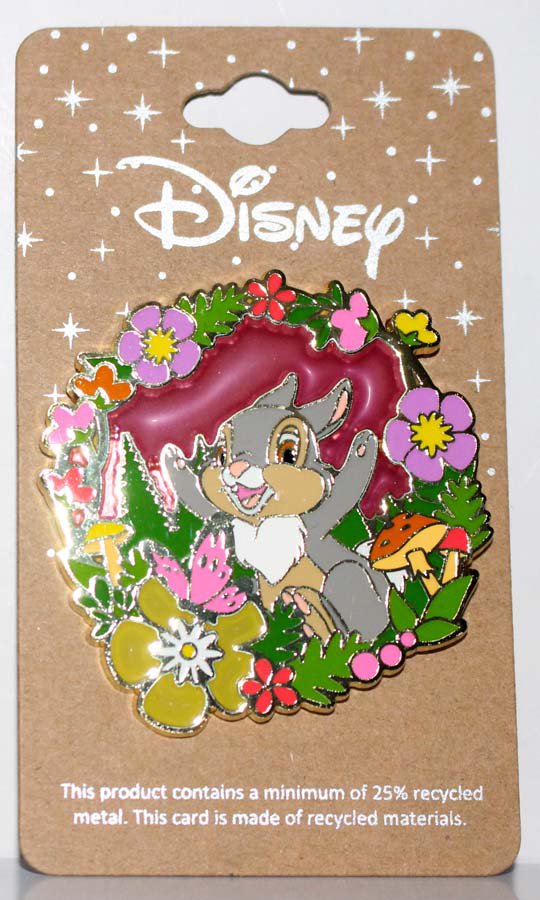 Disney Bambi Stained Glass Thumper Floral Pin