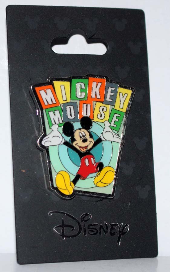 Disney Mickey Mouse Block Letters Pin