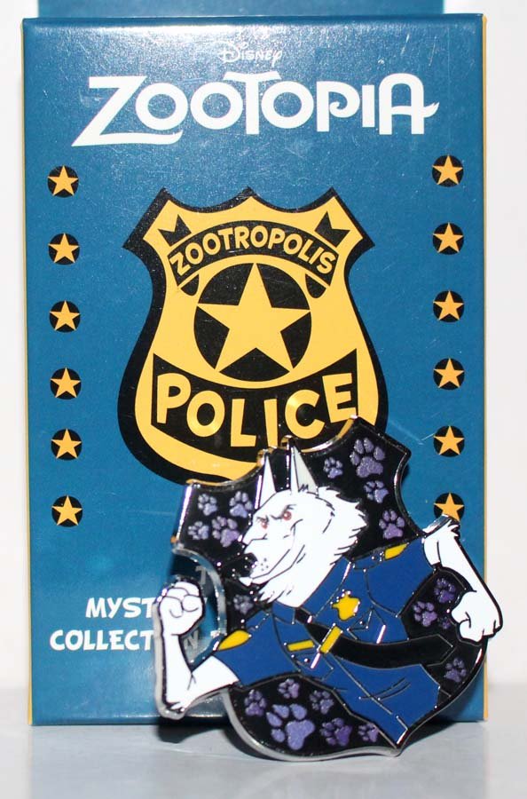 Disney Zootopia ZPD Officer Character Badge Mystery Pin Grizzoli