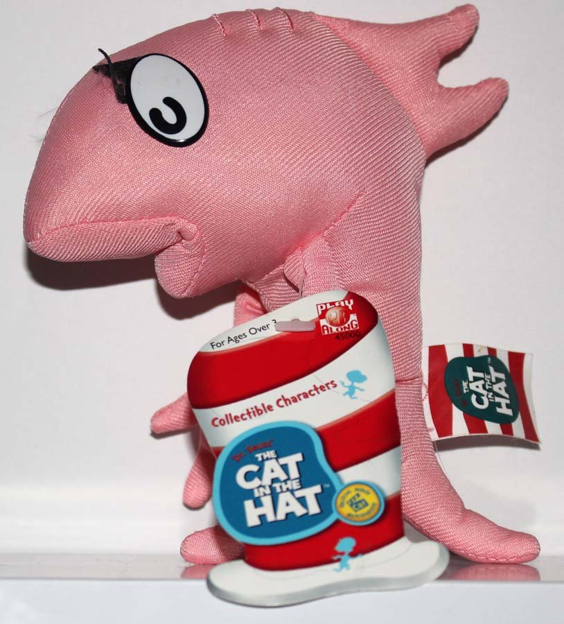 Dr. Seuss Cat in the Hat Fish Plush 2003 Official Movie Merchandise NWT