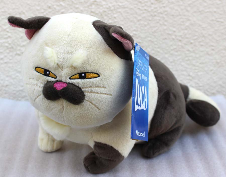 Disney Pixar Large Luca Cat Machiavelli Plush NWT