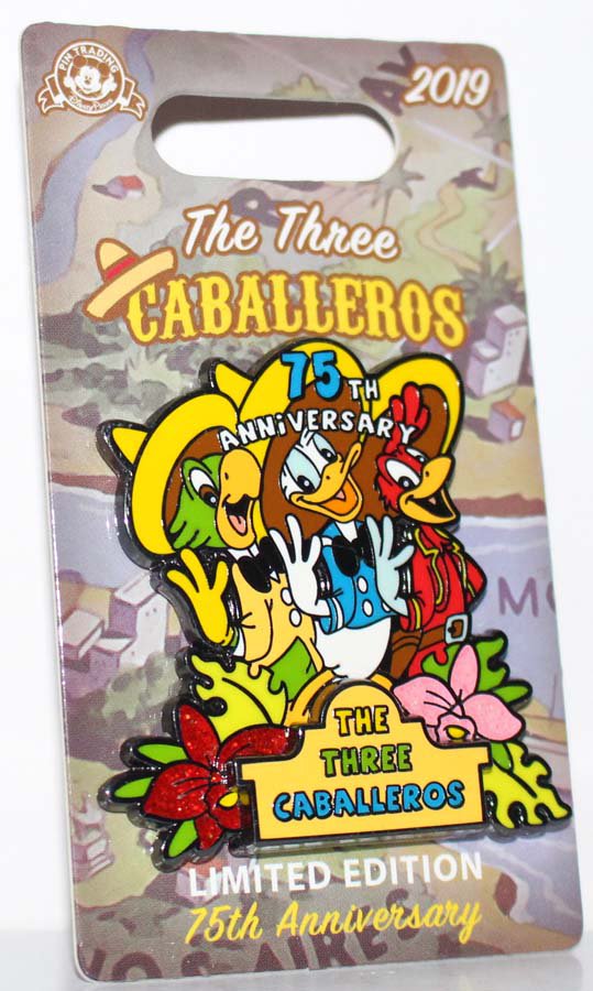 Disney The Three Caballeros 75th Anniversary Pin Donald Jose Panchito ...