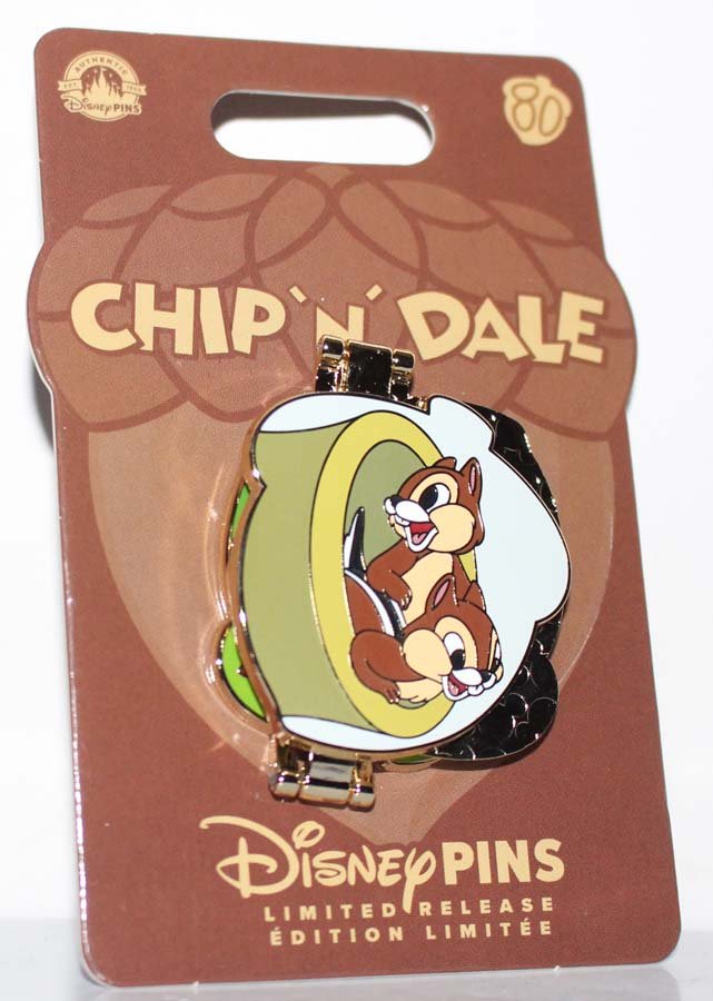 Disney Chip and Dale 80th Anniversary Three Panel Pin Limited Release