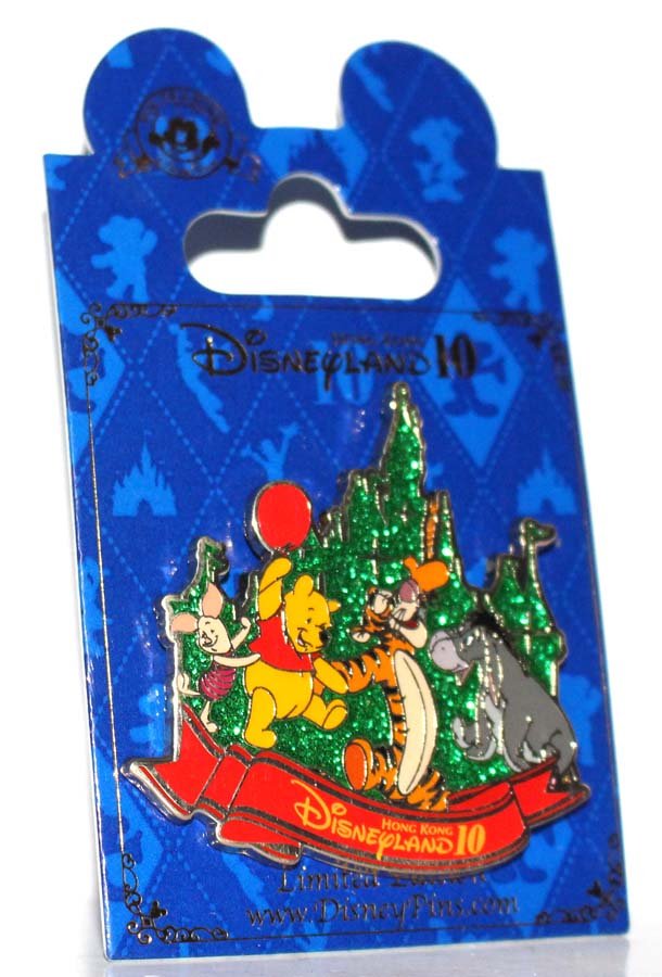 Hong Kong Disneyland 10th Anniversary Pin Winnie the Pooh and Friends Limited Edition 1000