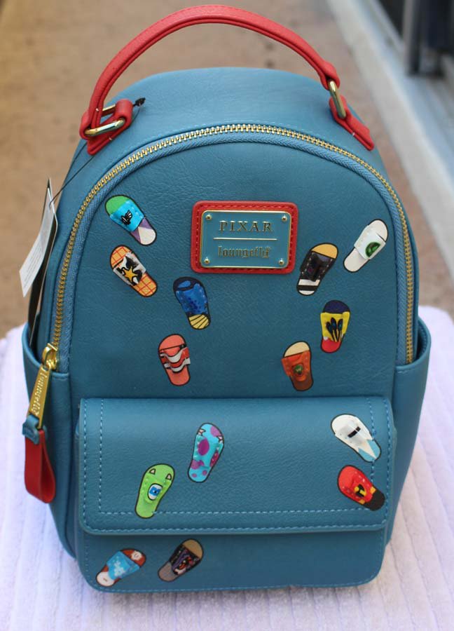 Loungefly Disney Pixar Character Slides Flip Flops Mini Backpack NWT