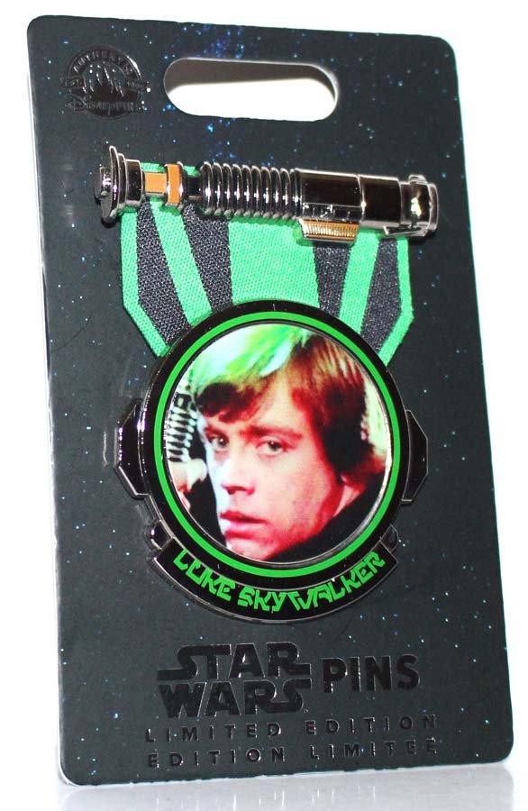 Disney Star Wars Luke Skywalker Lightsaber Ribbon Medal Pin Limited ...