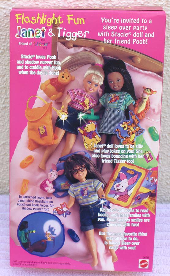 Mattel Flashlight Fun Janet Doll and Tigger 1997 Factory Sealed