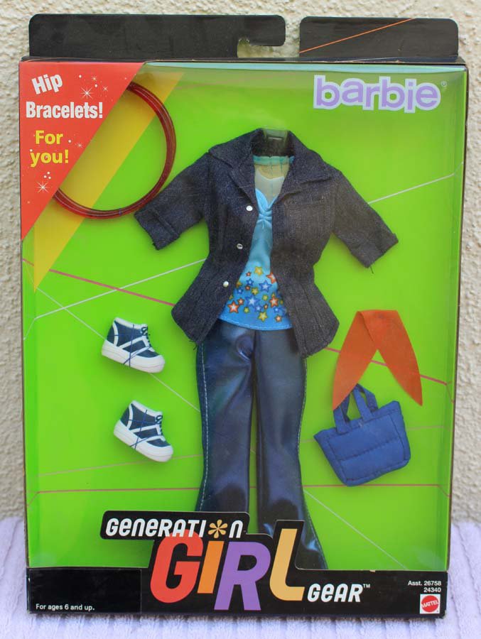Mattel Barbie Generation Girl Gear Blue Pants Suit Outfit with Hip ...