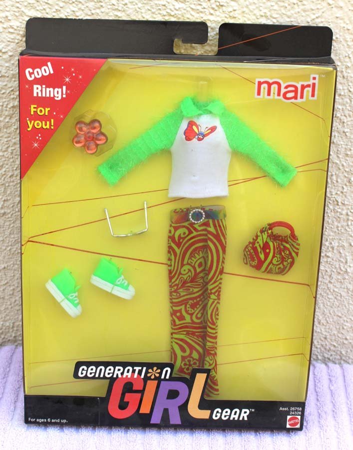 Mattel Barbie Generation Girl Gear Lime and Red Outfit for Mari with ...