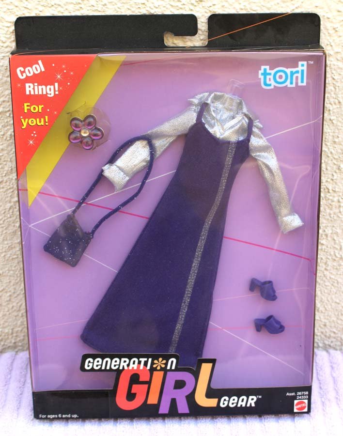 Mattel Barbie Generation Girl Gear Long Blue Dress for Tori with Cool ...