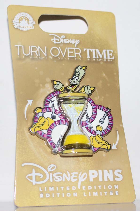 Disneyland Resort Turn Over Time Pin Beauty and the Beast's Lumiere ...