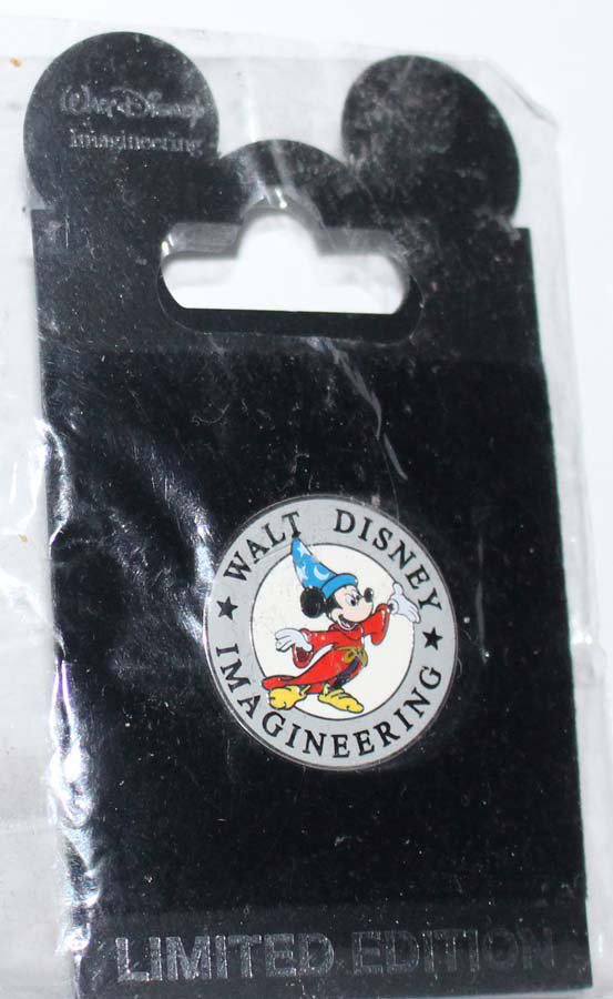 Walt Disney Imagineering WDI Small Sorcerer Mickey Pin Gray Border