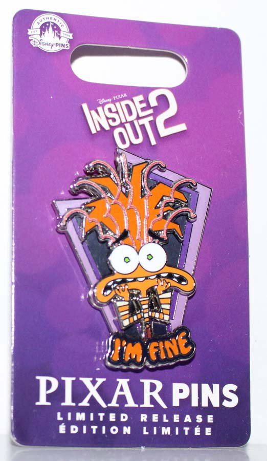 Disney Inside Out 2 Anxiety Pin Limited Release