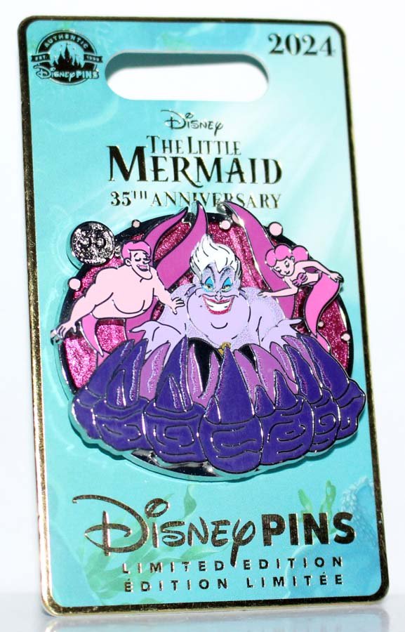 Disney Little Mermaid 35th Anniversary PIn Ursula and Merfolk Limted ...