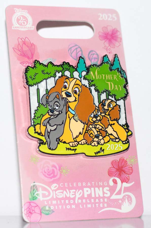 Disney Mother's Day 2025 Pin Lady and Puppies Limited Release