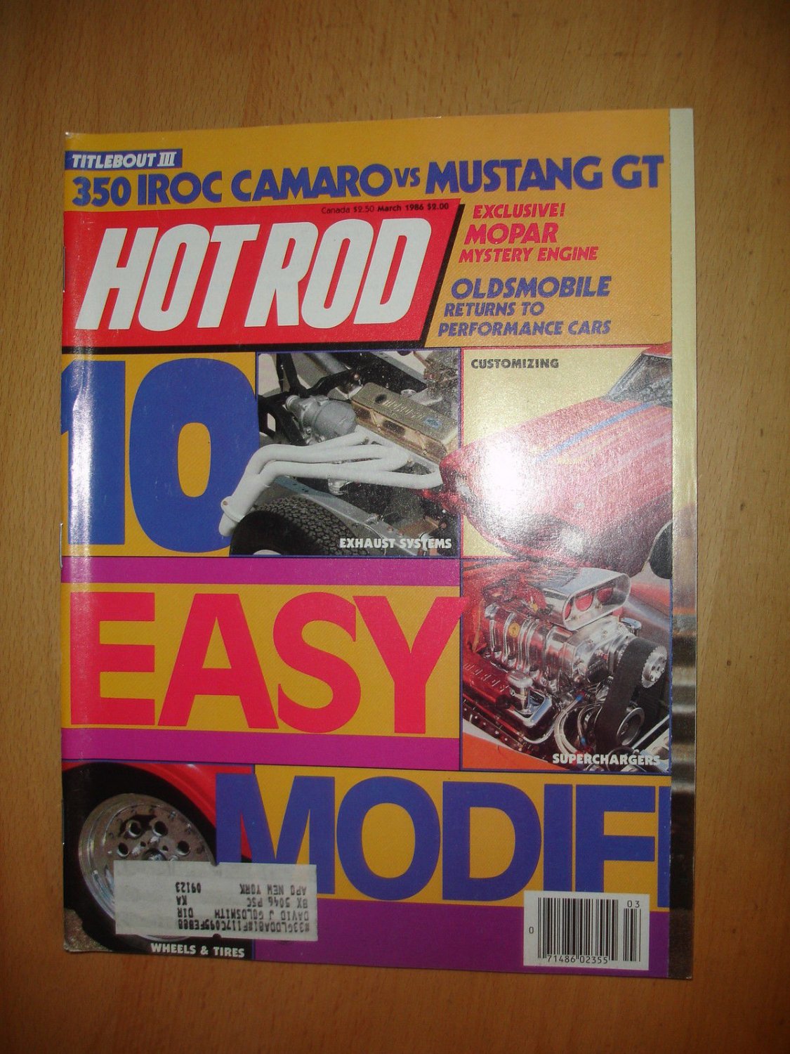 Hot Rod Magazine March 1986