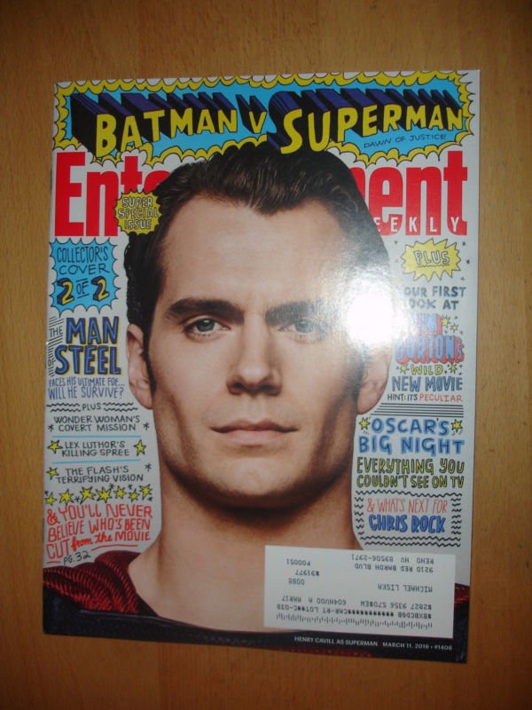 Entertainment Weekly Magazine #1406 March 2016 Superman Batman Cavill