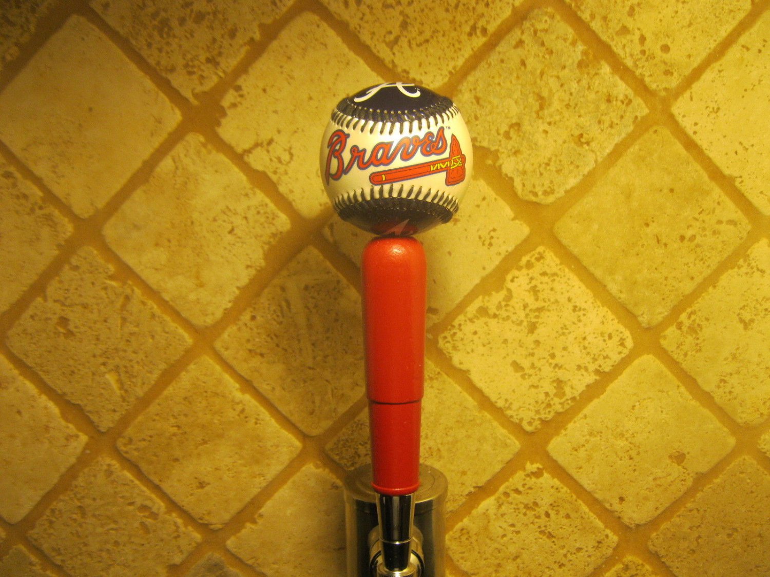 Atlanta Braves Kegerator Beer Tap Handle MLB Pub Style Baseball Team Logo