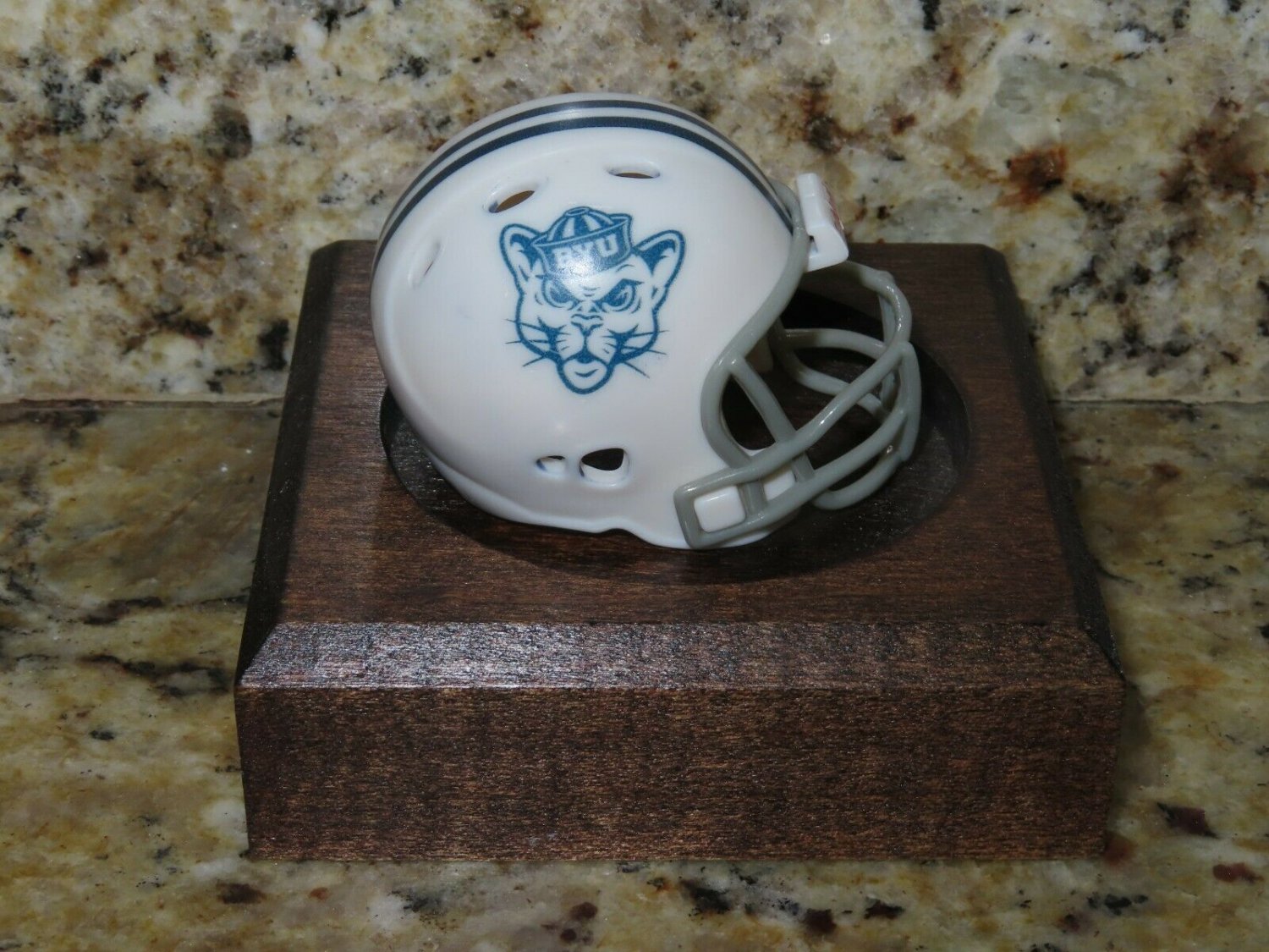 NCAA BYU Cougars Custom Helmet Speed Pocket Pro Logo White Brigham Young