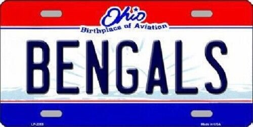 NFL Cincinnati Bengals License Plate State Background Metal Super Bowl ...