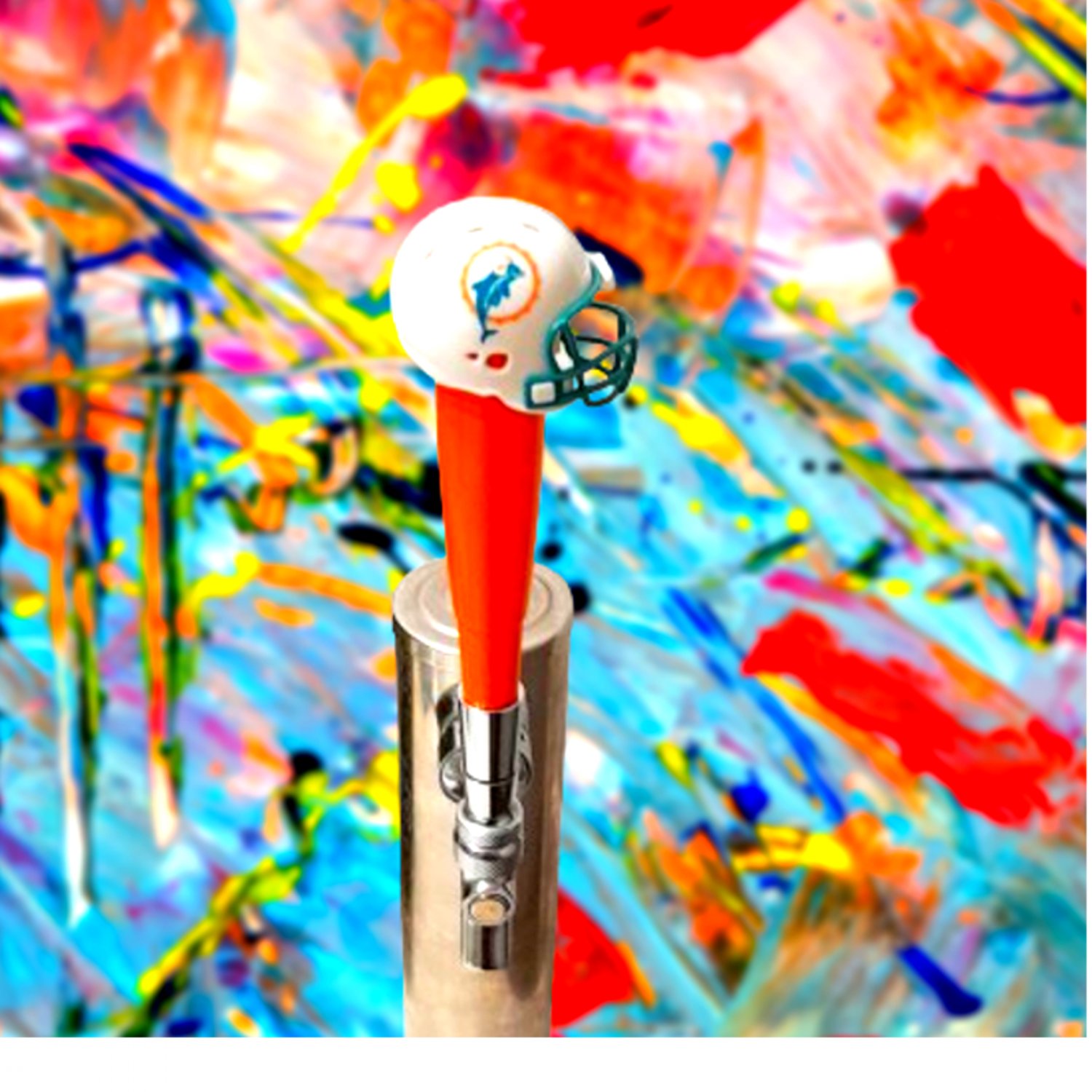 NFL Miami Dolphins Beer Tap Handle Football Kegerator Pub Ale Pull Brew ...