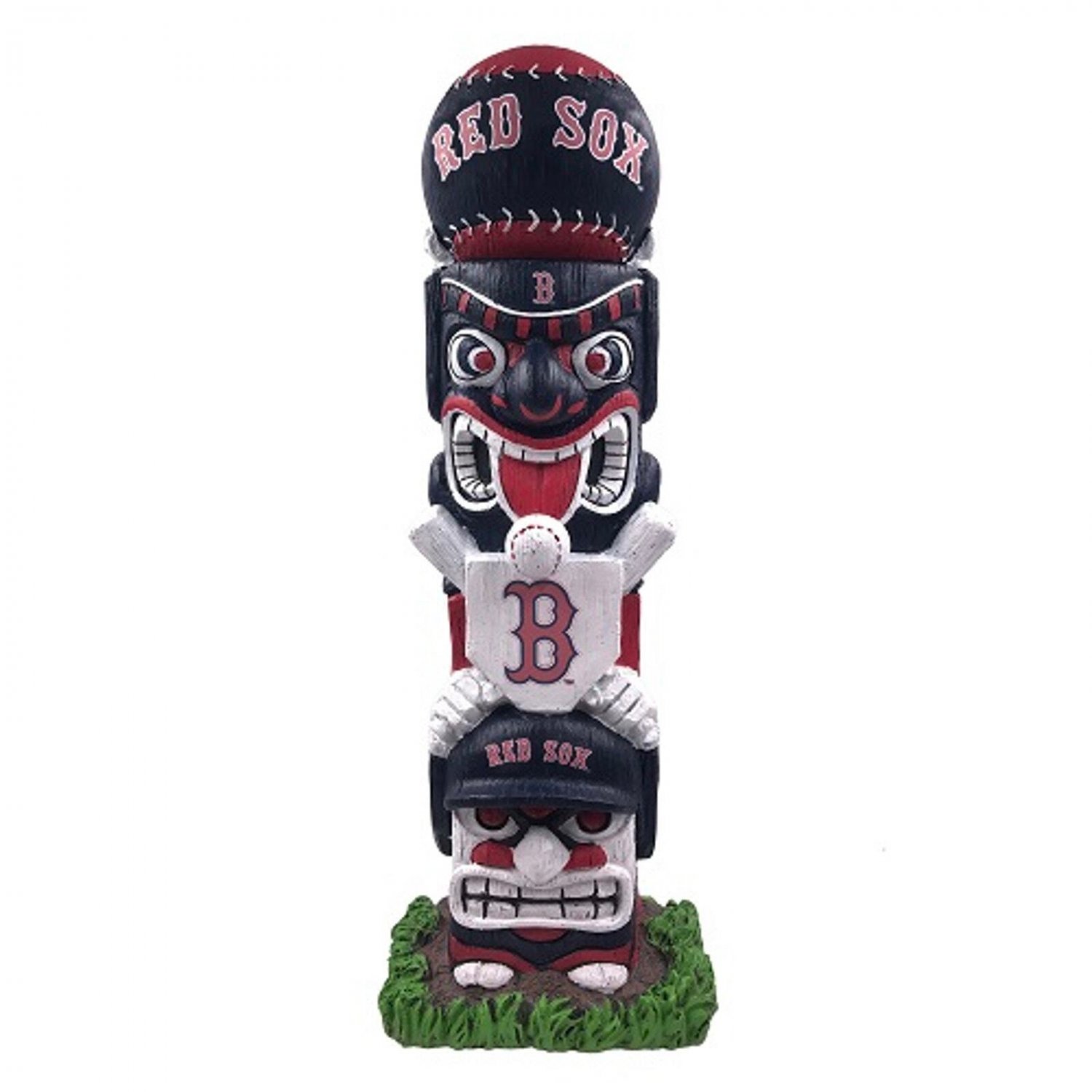 MLB Red Sox Tiki Face Totem Pole Figurine 16" Indoor/Outdoors Boston ...