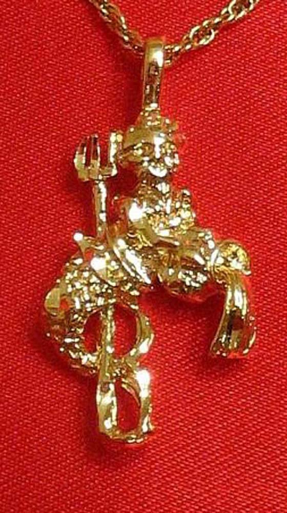 14K 14 KT Double Gold Filled Bonded Zodiac Aquarius Pendant Astrology