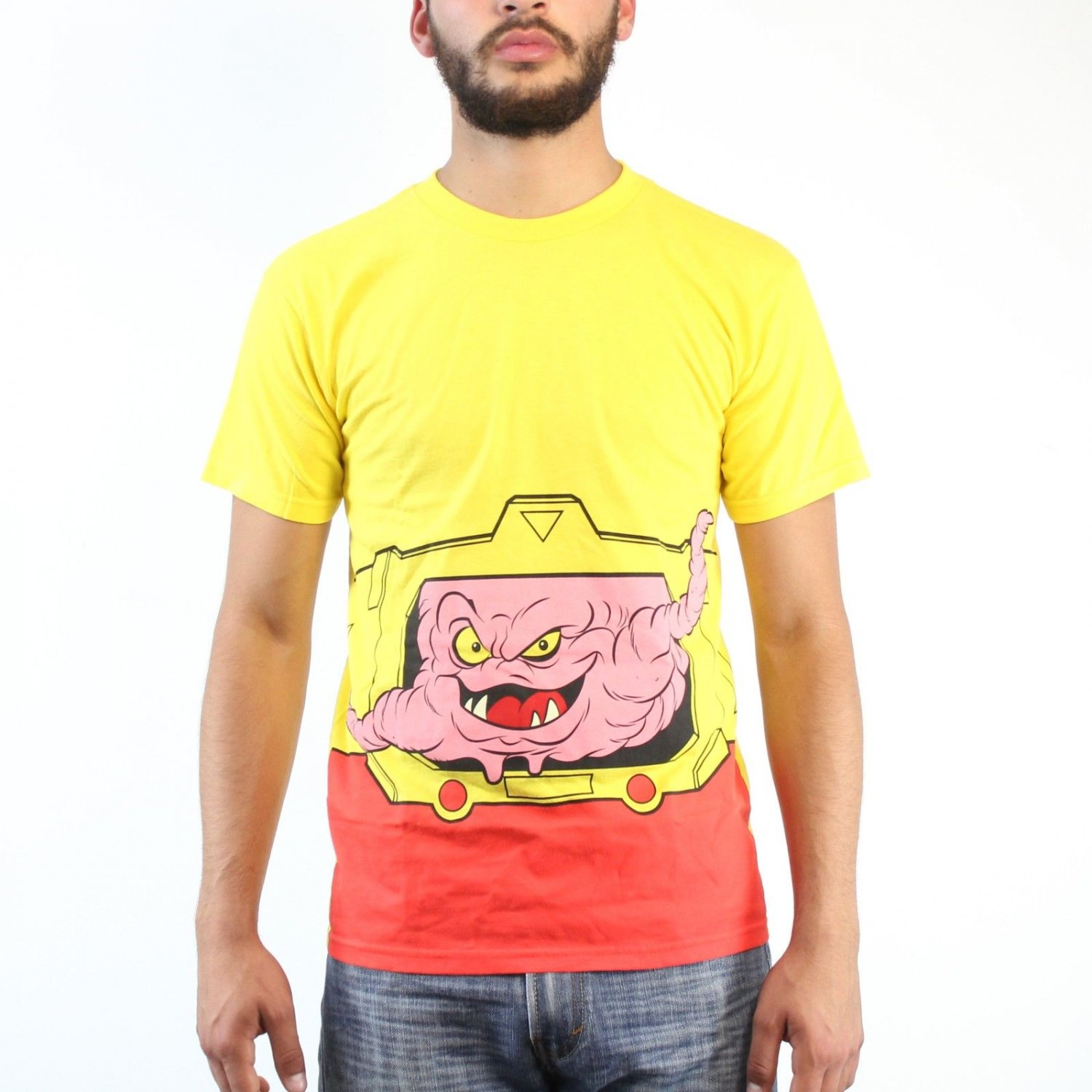 TMNT Krang Men's Yellow T-shirt NEW Sizes S-3XL