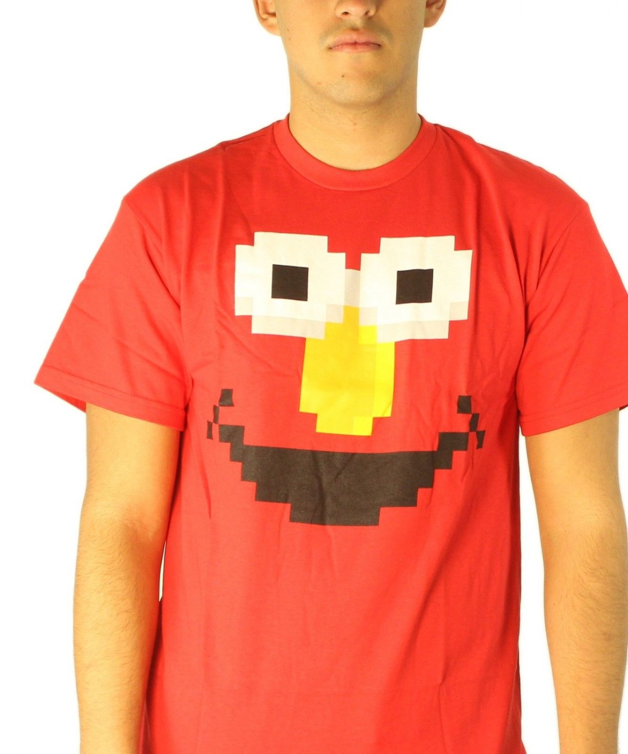 Sesame Street Elmo Pixel 8 Bit Men's Red T-shirt New Sizes S-2XL