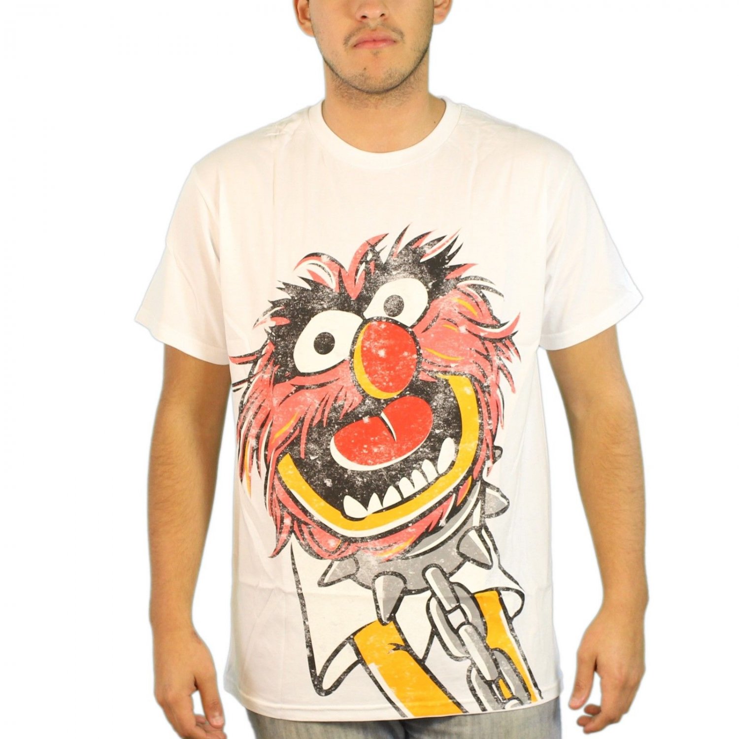 The Muppets Animal Costume Men's White T-shirt New Sizes S-2XL