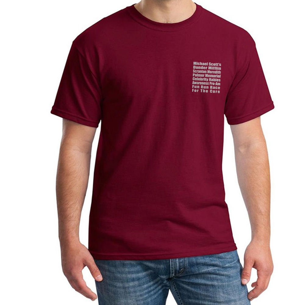 The Office Fun Run Men's Cardinal Red T-shirt NEW Sizes S-2XL