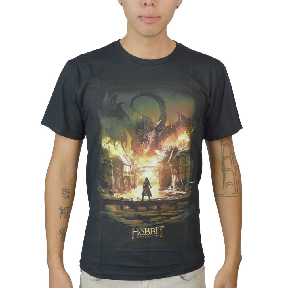 The Hobbit Battle Of The Five Armies Men's Black T-Shirt NEW Size S