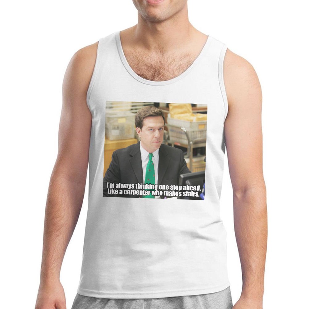 The Office Step Ahead Men's White Tank Top NEW Sizes S-2XL