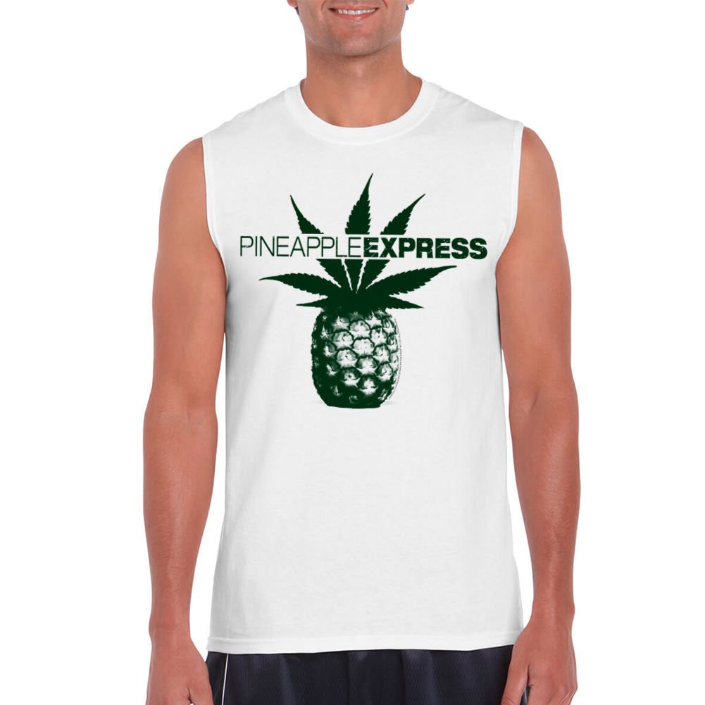 Pineapple Express Pineapple Logo Men's white Sleeveless NEW Sizes S-2XL
