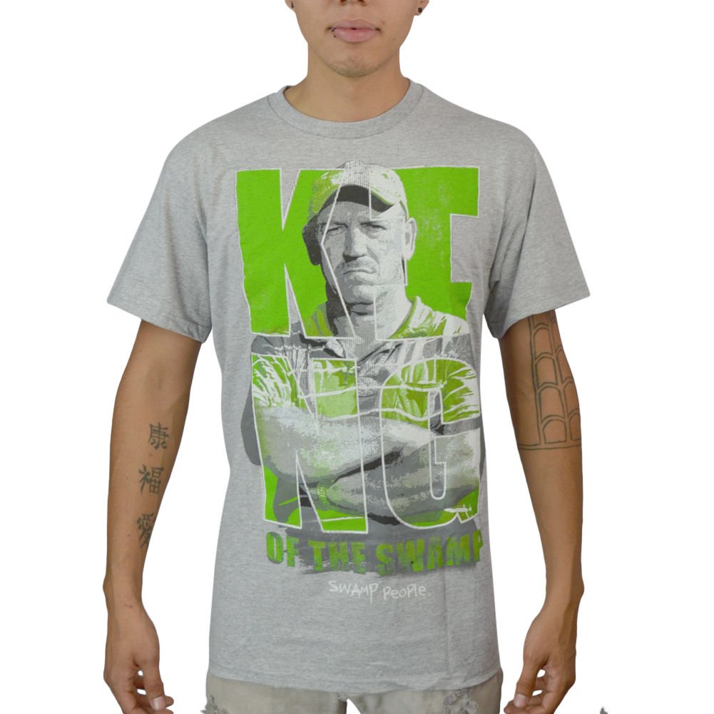 Swamp People King Of The Swamp Men's Grey T-shirt NEW Sizes S-L