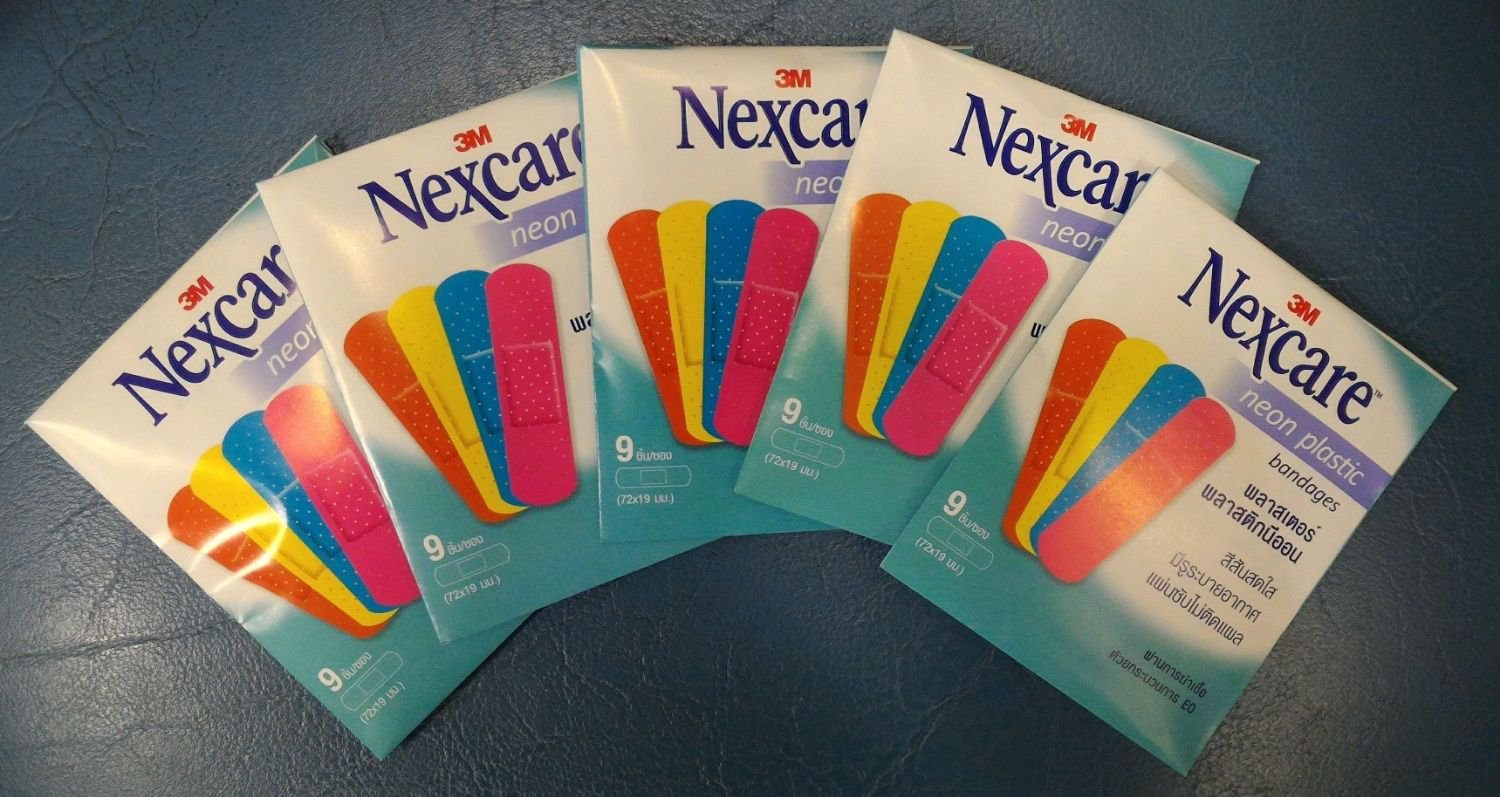 Nexcare Neon color Hypoallergenic Plastic Adhesive Bandage Plaster 5 ...
