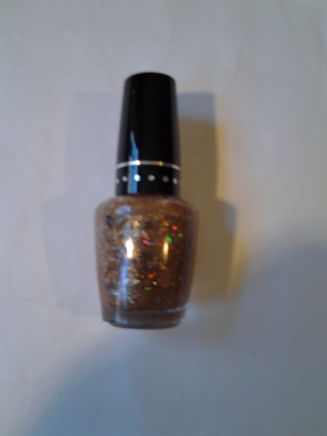 Amuse Glitter Nail Lacquer Golden Glow ANP-9 Nail Polish Full Size