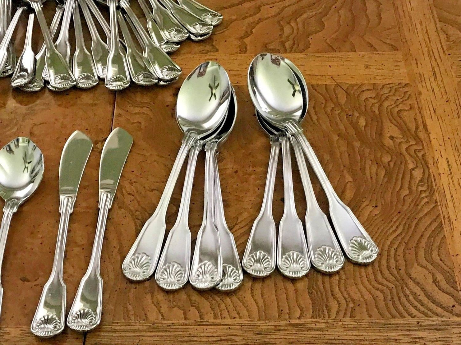 Lot 60pc ENGLISH SHELL Flatware & Serving Towle Supreme Cutlery ...