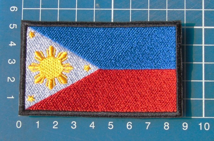 Philippine Flag Military Tactical Patch Sew on Embroidery