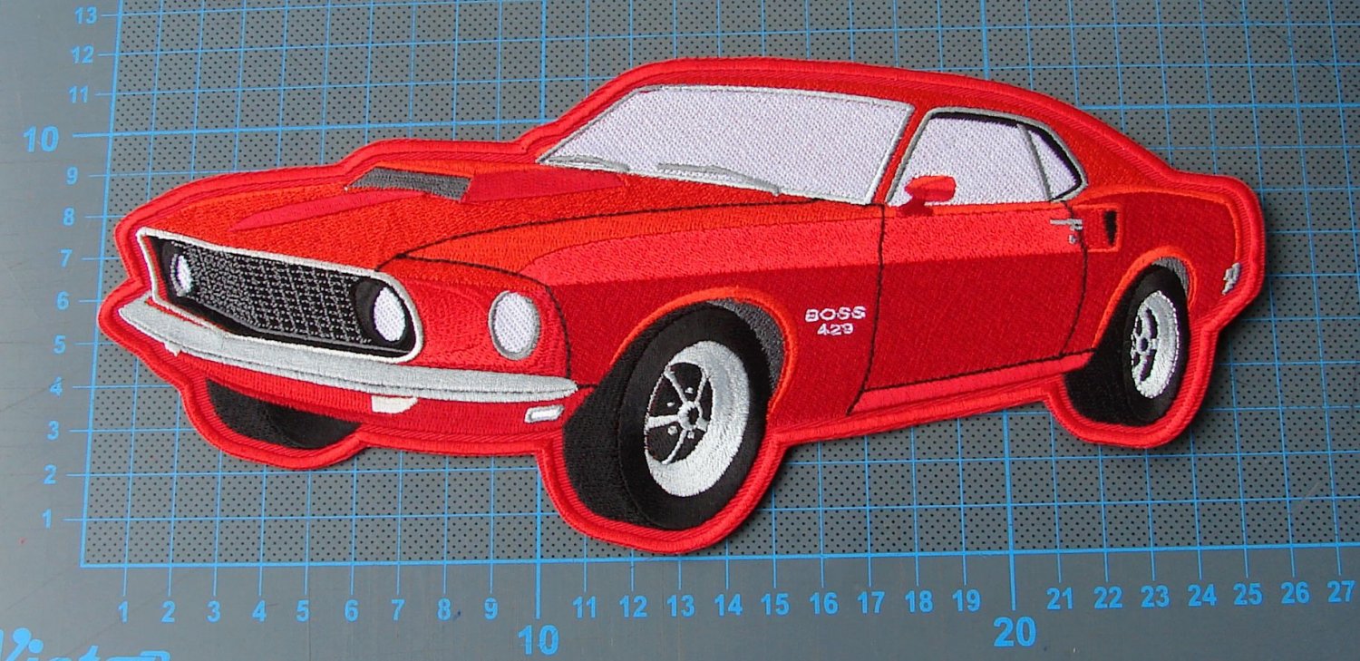 1969 Ford Mustang BOSS 429 huge seatvocer patch sew on embroidery