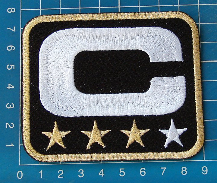 SUPERBOWL NFL TEAM LEADER JERSEY CAPTAINS BLACK PATCH GOLD 3 STAR