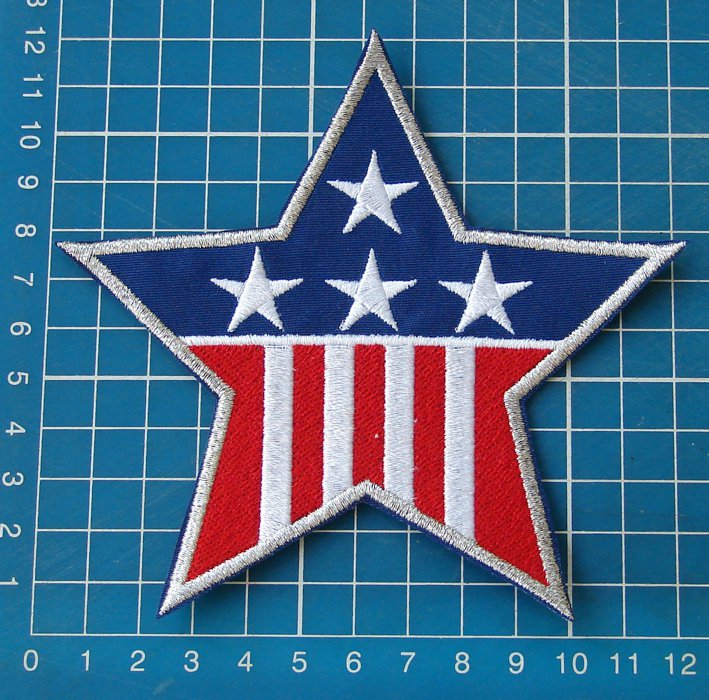 star american flag patch sew on embroidery