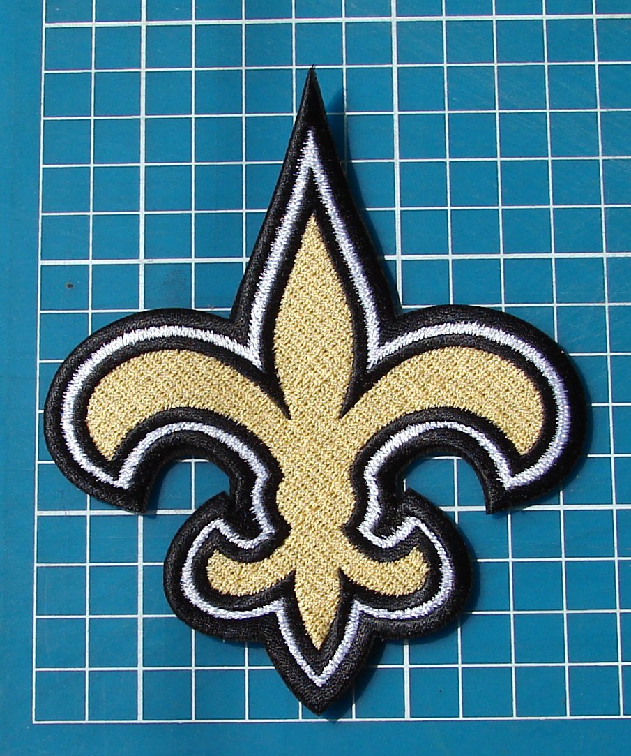 NEW ORLEANS SAINTS NFL FOOTBALL LOGO 5" JERSEY PATCH SEW ON EMBROIDERY