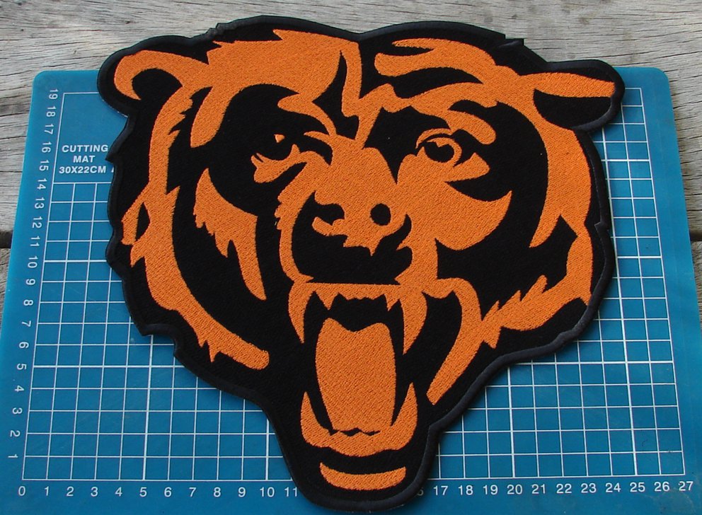CHICAGO BEARS NFL FOOTBALL SUPERBOWL 10" HUGE PATCH EMBROIDERED JACKET