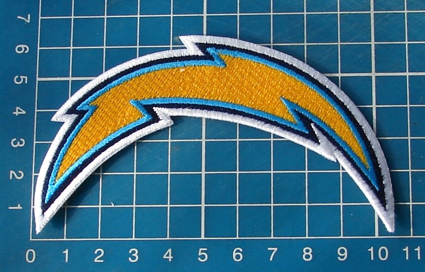 NFL San Diego Chargers logo 4" Superbowl Football Jersey Patch Sew on ...