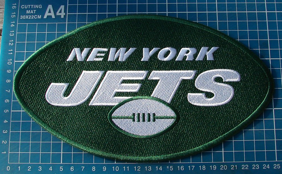 2019 New York Jets logo NFL 10" huge Patch Superbowl Football Jersey ...