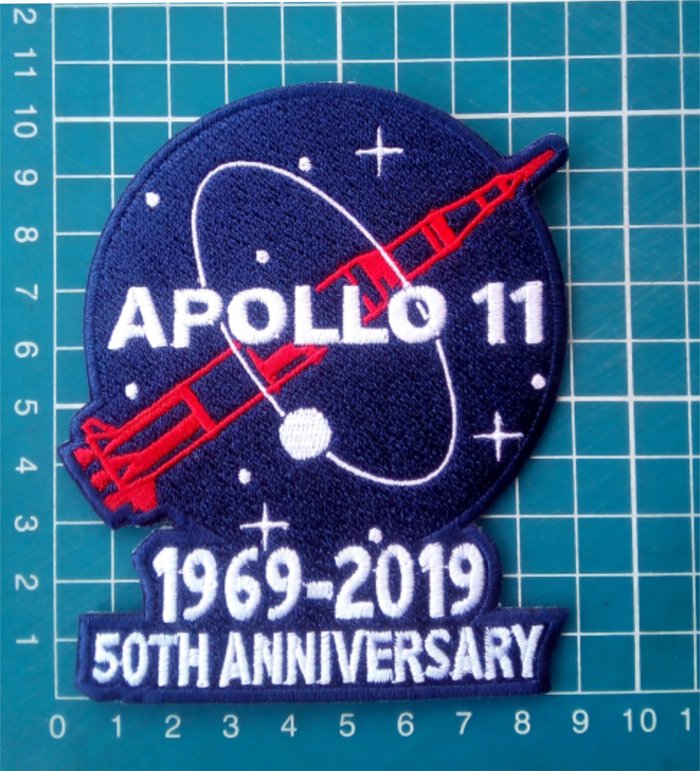 Apollo 11 50th anniversary 4" patch 1969-2019 Astronauts Exploration ...