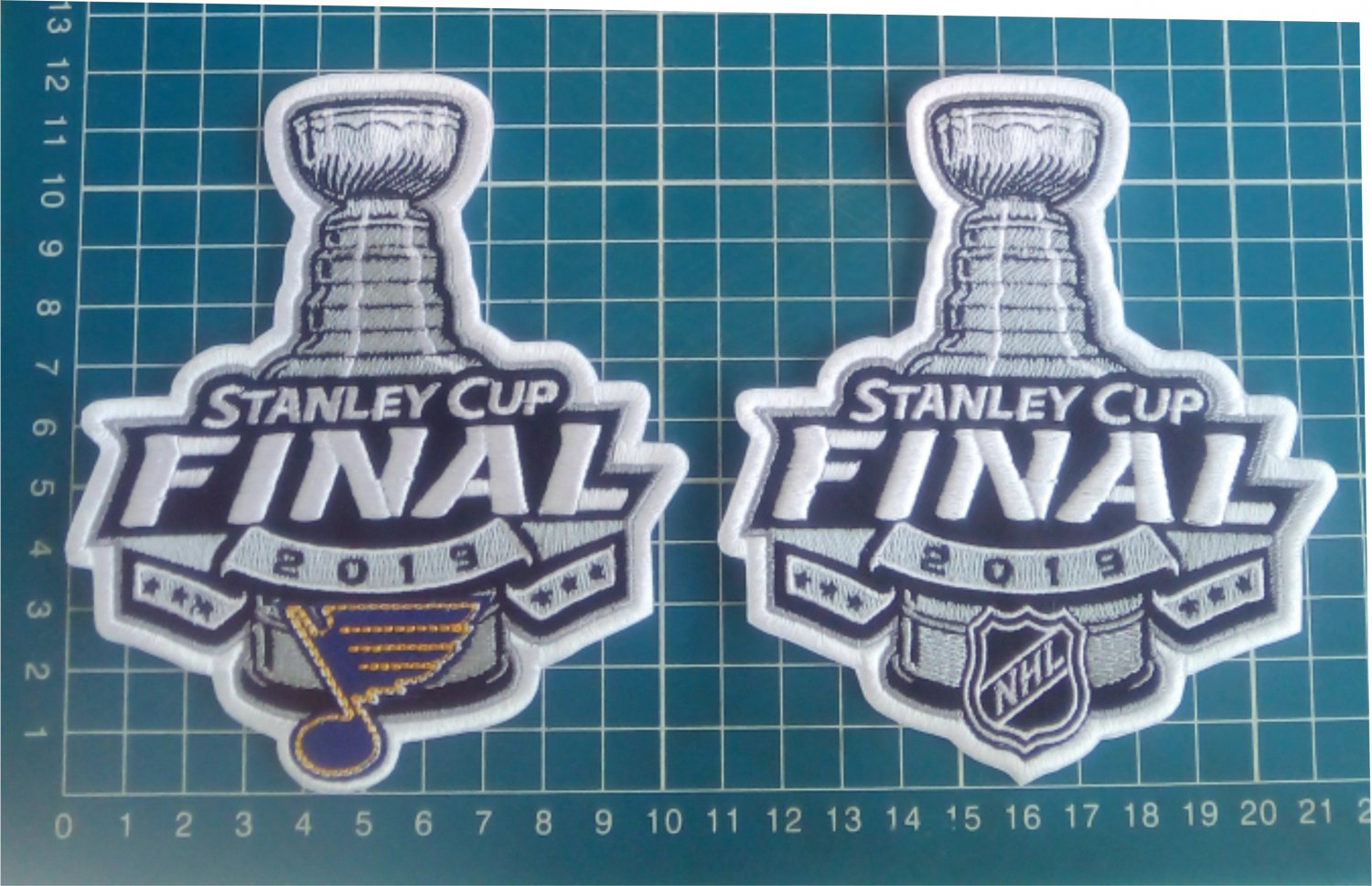 2019 Stanley Cup Final NHL Patch St. Louis Blues 5" Jersey 2pcs embroidered