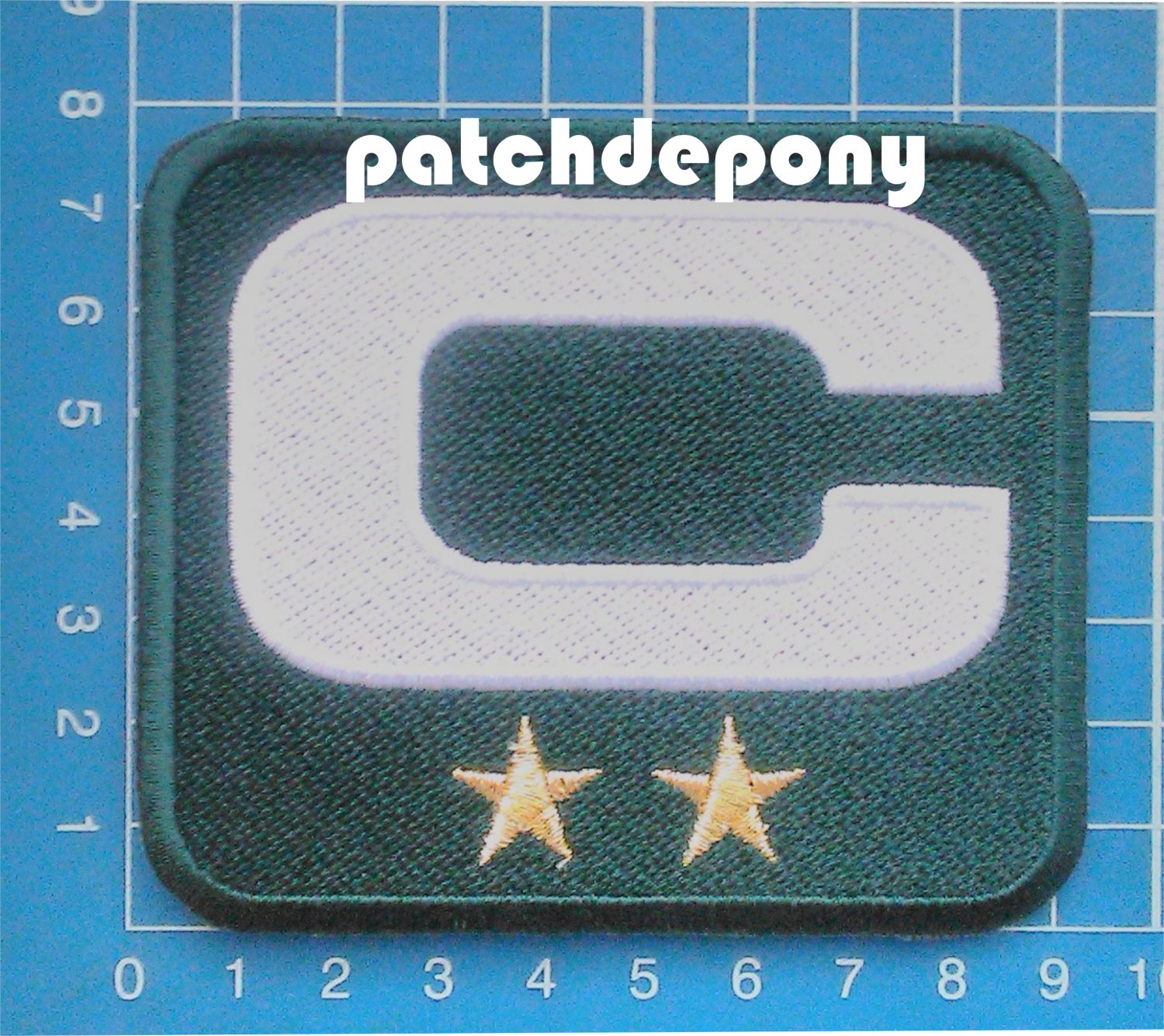 GREEN PACKERS CAPTAIN C PATCH 2 GOLD STAR 2019 SEASON NFL FOOTBALL ...