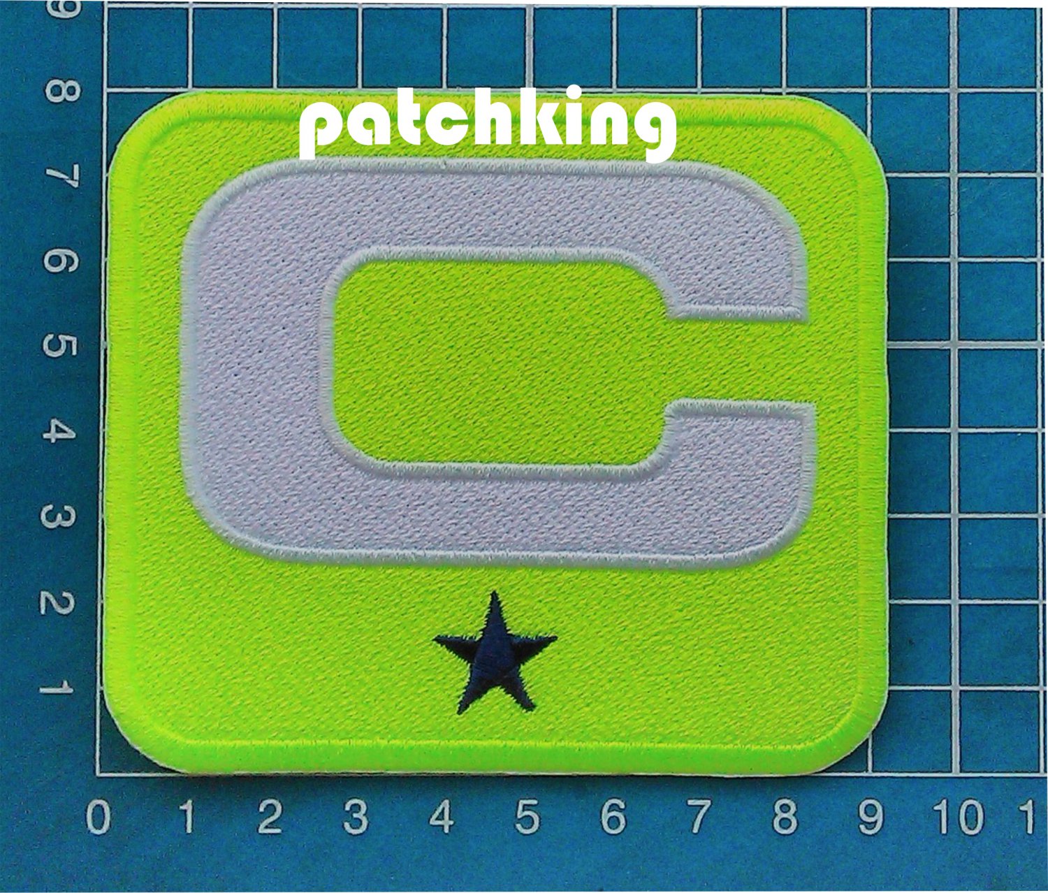 2019 Season NFL football Seattle Seahawks Captain C patch NEON GREEN C ...